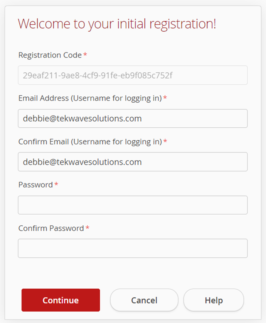 Sample of a Community Registration Email – TEKWave Solutions